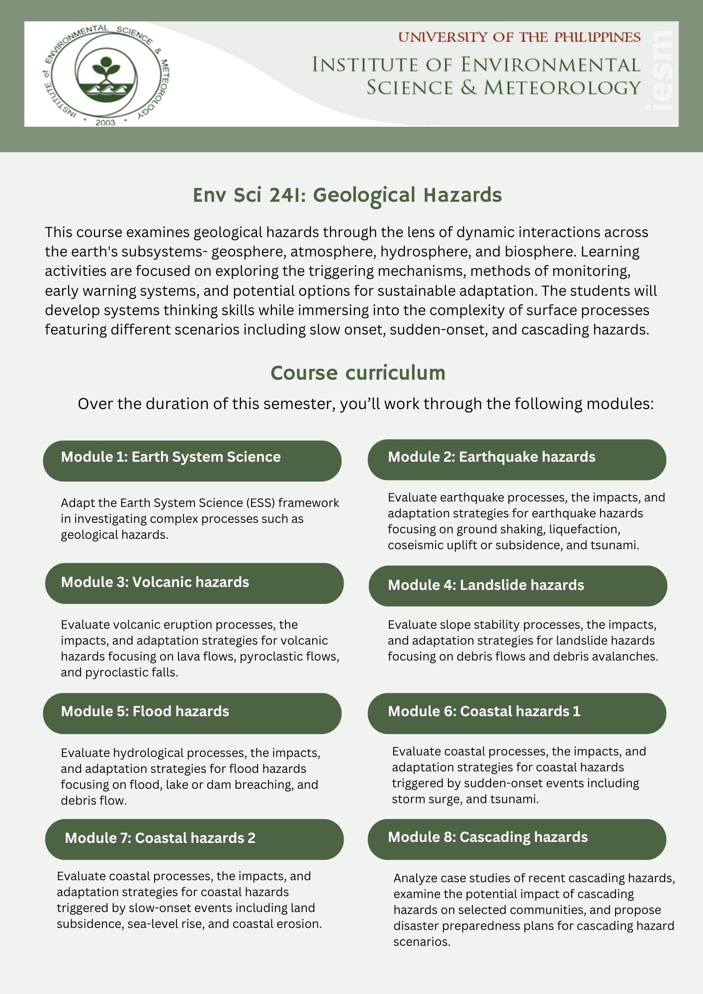 Janneli Lea A. Soria, PhD - Institute of Environmental Science ...